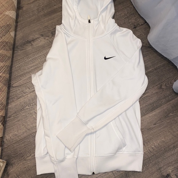 Nike | Jackets & Coats | White Nike Zip Up Thermal Fit | Poshmark